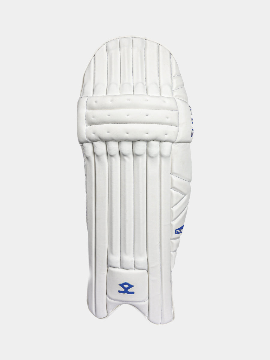 Shrey Chroma Cricket Batting Leg guard White/Royal Blue Size